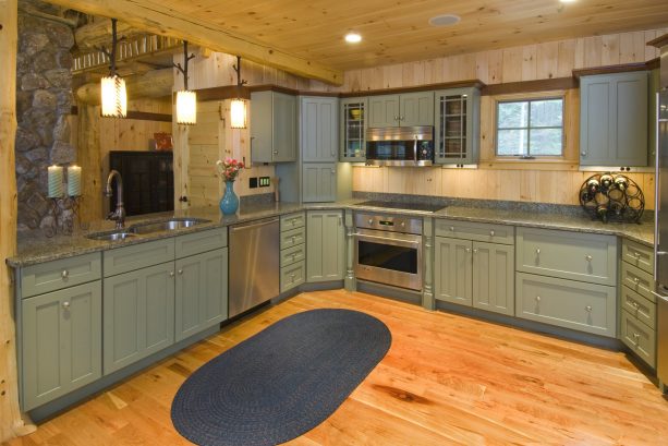 Sage Green Kitchen Cabinets With Black Granite Cabinets Matttroy