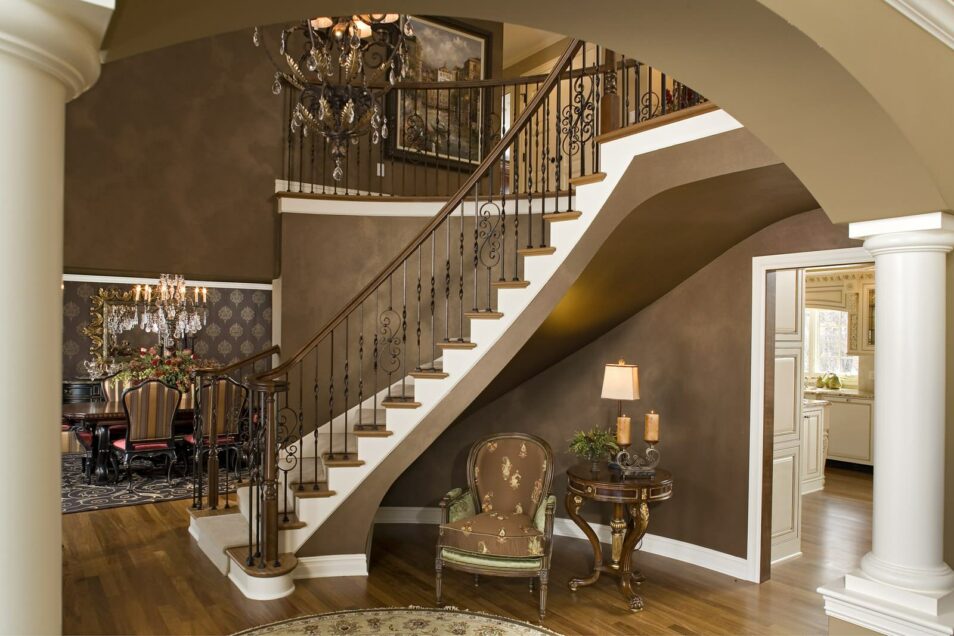 17 Elegant Designs of Half Wall Stair Railing to Provide Extra ...