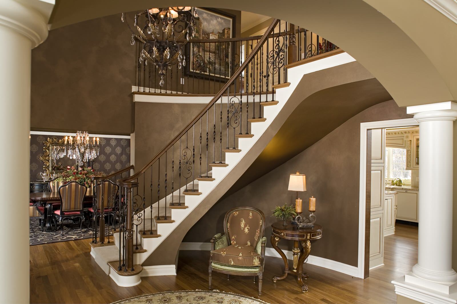 17 Elegant Designs of Half Wall Stair Railing to Provide Extra ...